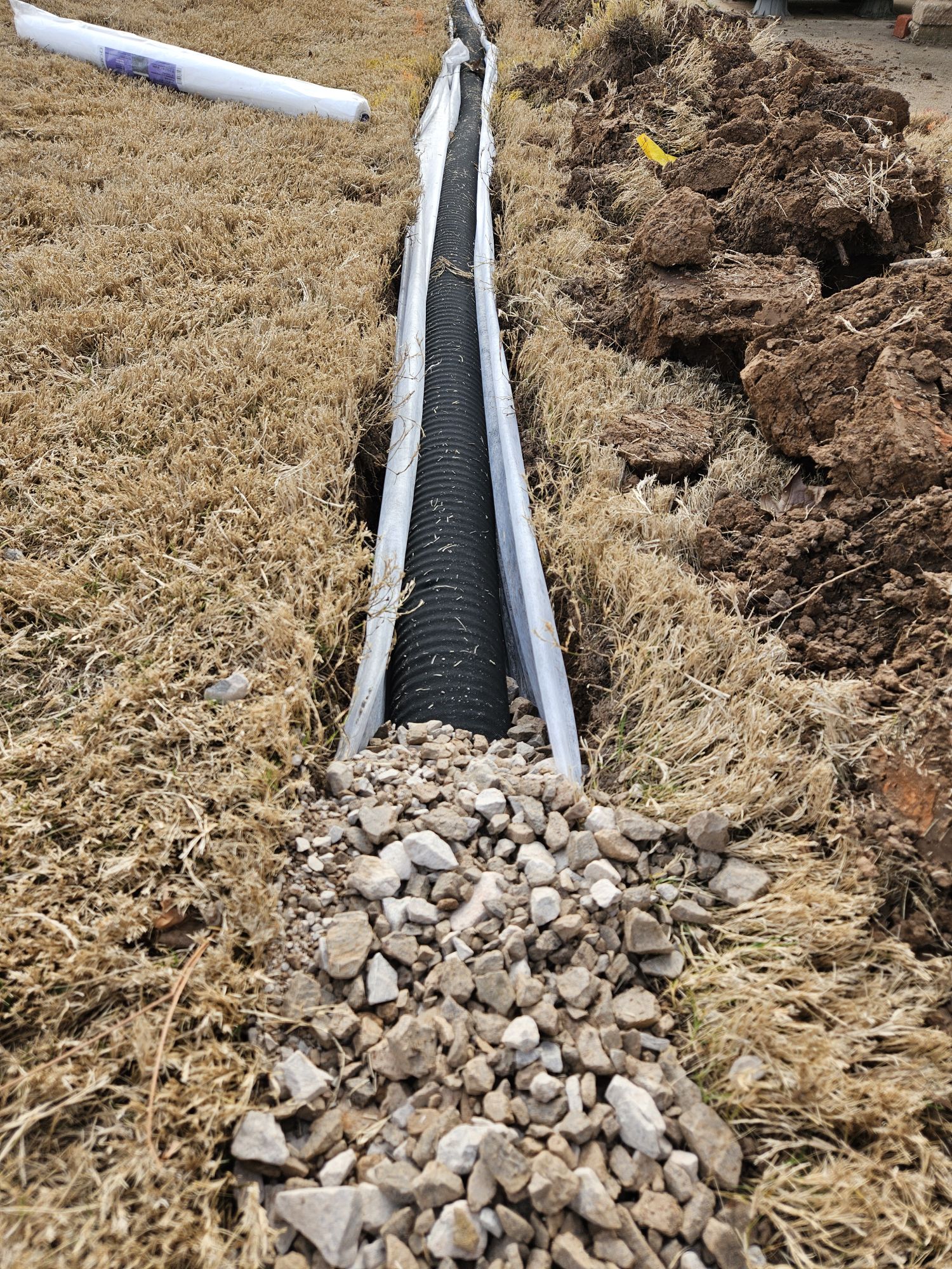 Grass Growing Over French Drain, Norman Sprinkler Repair - Oklahoma ...